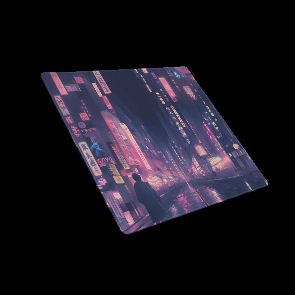 Neon Pink Streets of Tokyo Gaming Mouse Pad - Etsy