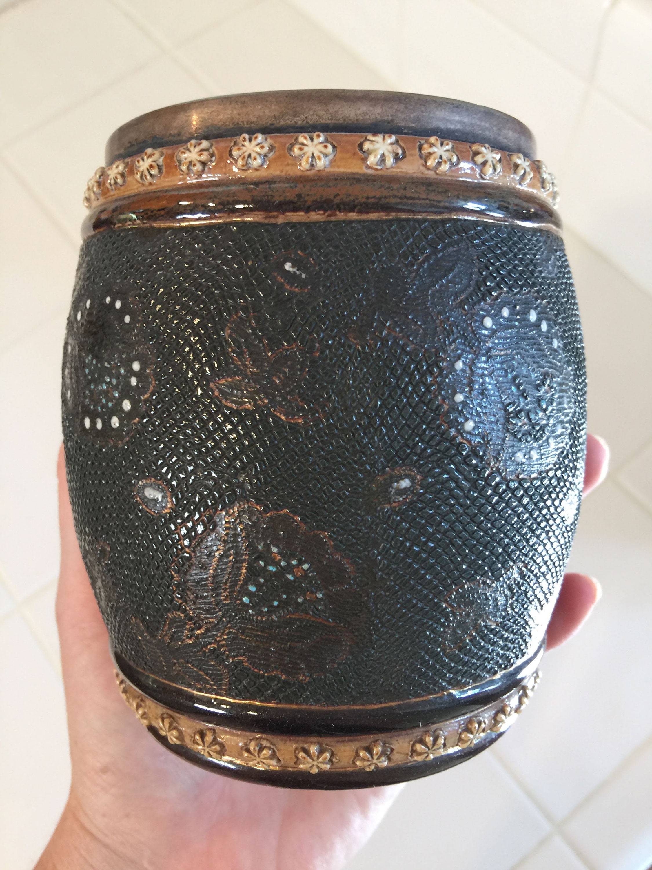 1800's Vintage Doulton-lambert Pre Royal Dolulton Tobacco Jar - Etsy