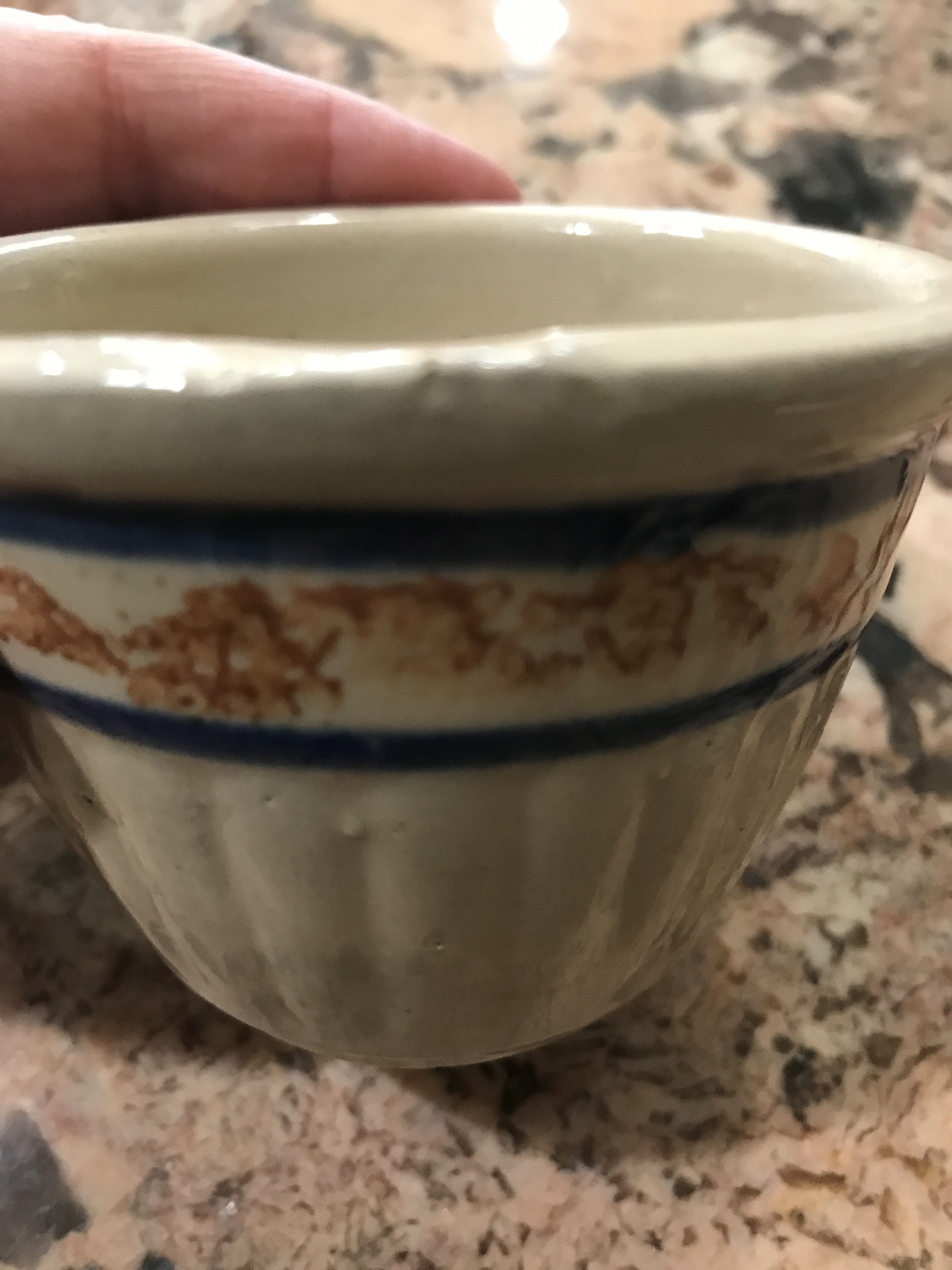 Small Custard Cup 6oz- Red Wing Sponge Band Grey Line - Etsy