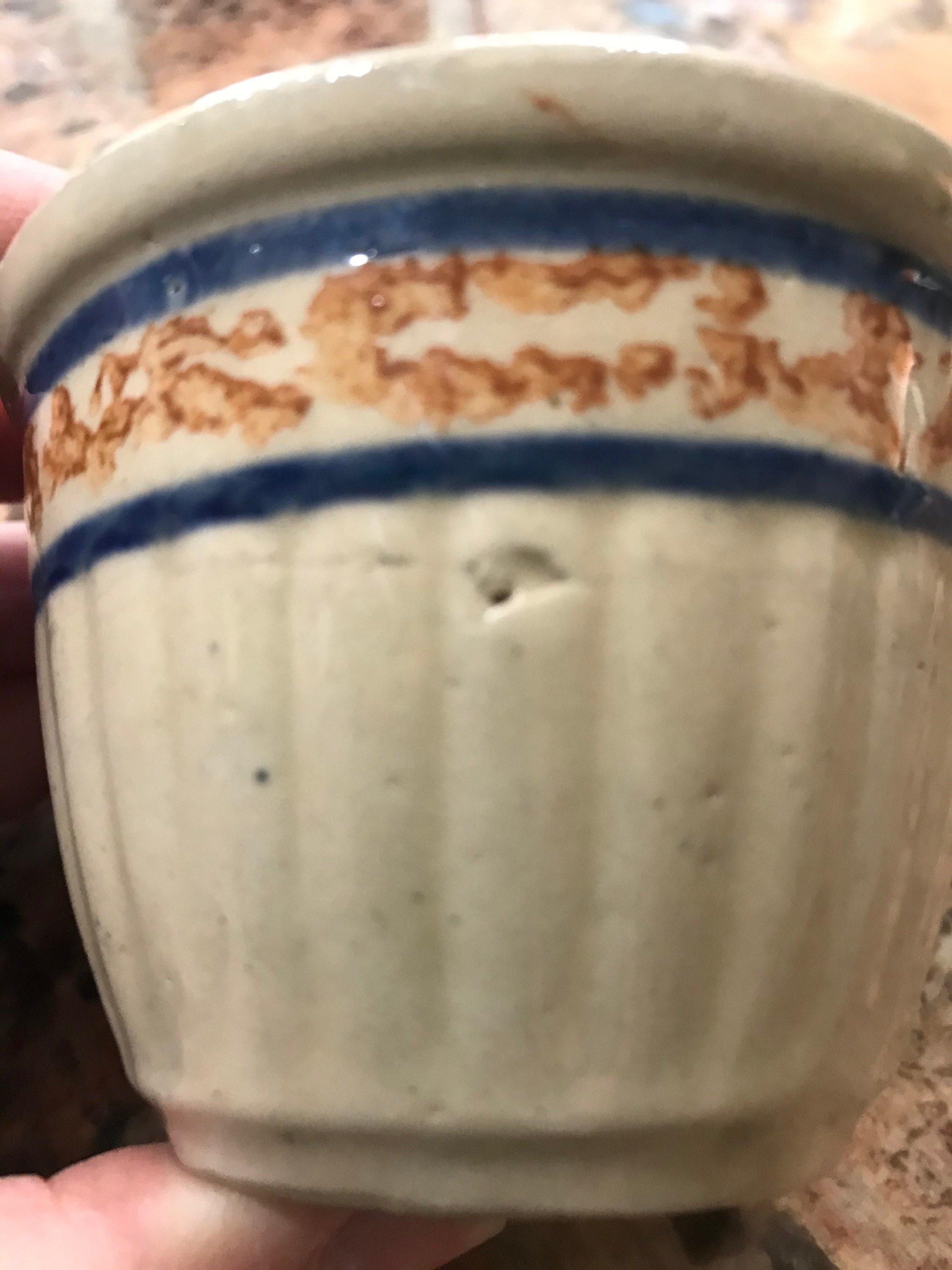 Small Custard Cup 6oz- Red Wing Sponge Band Grey Line - Etsy