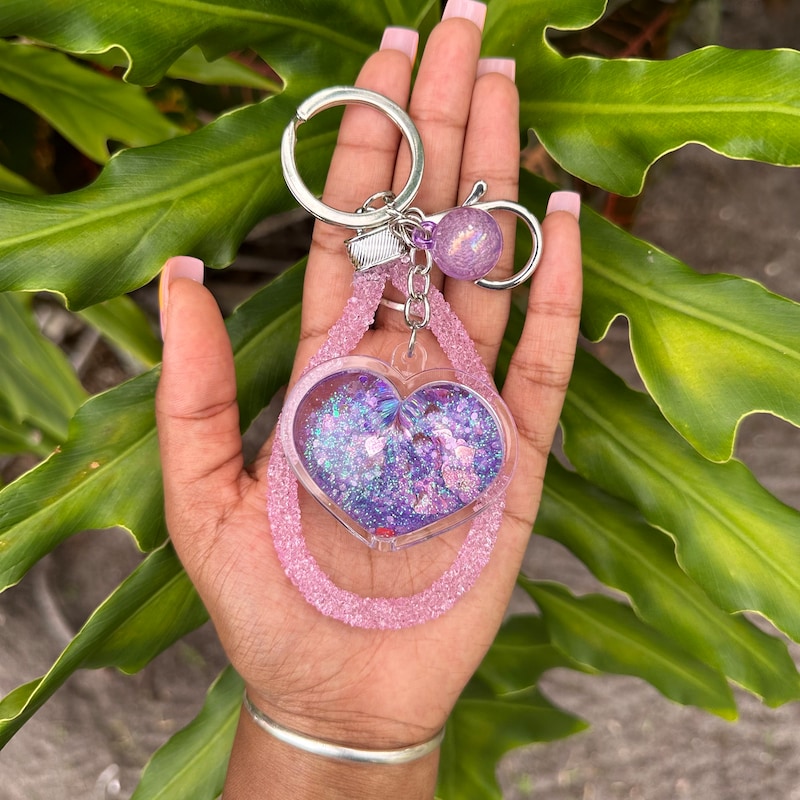 Liquid Keychain - Etsy