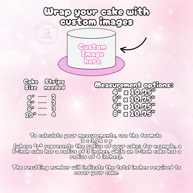 Custom Edible Cake Wrap | Pre-cut Frosting Sheet | Personalized Cake ...