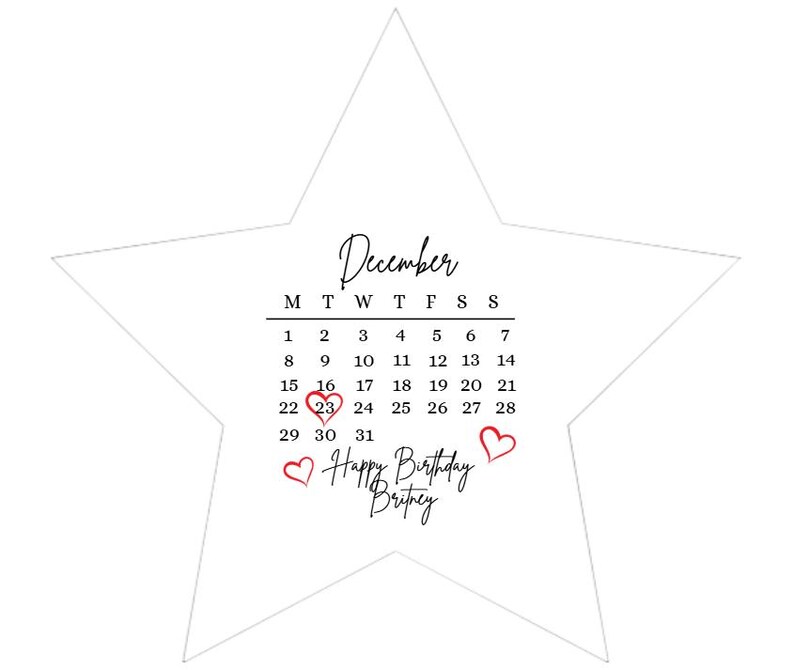 Personalized Calendar Edible Image for Cakes | Custom Date Cake Topper ...