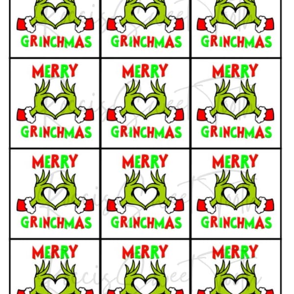 Grinch Stickers Thank You - Etsy