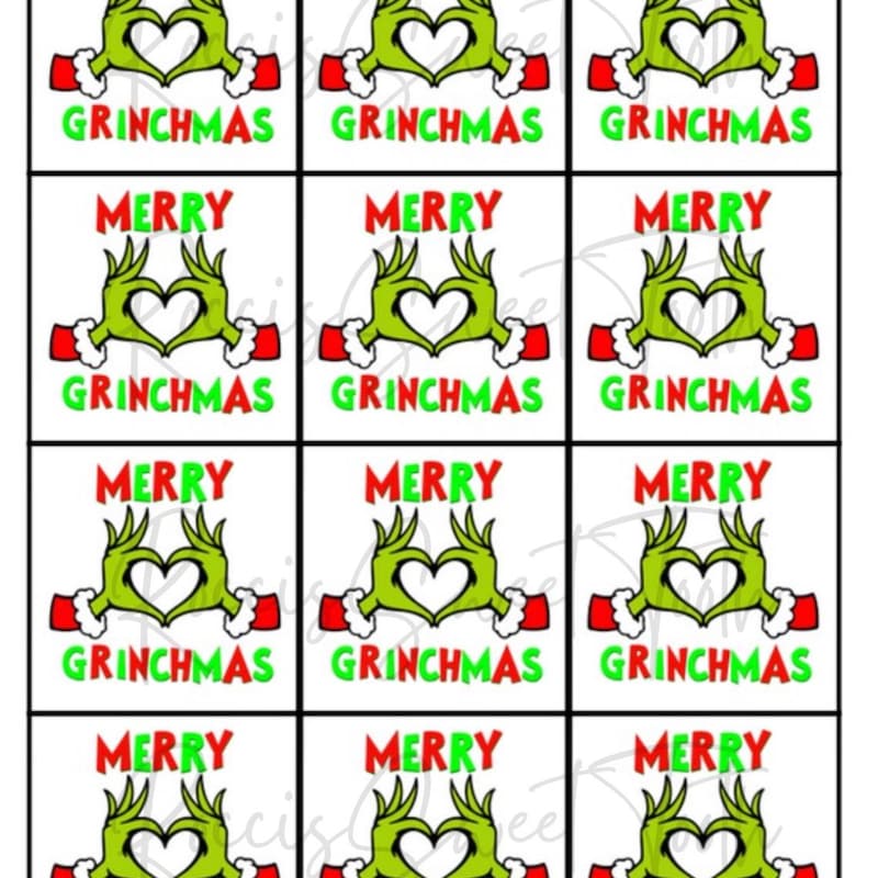 Grinch Labels - Etsy