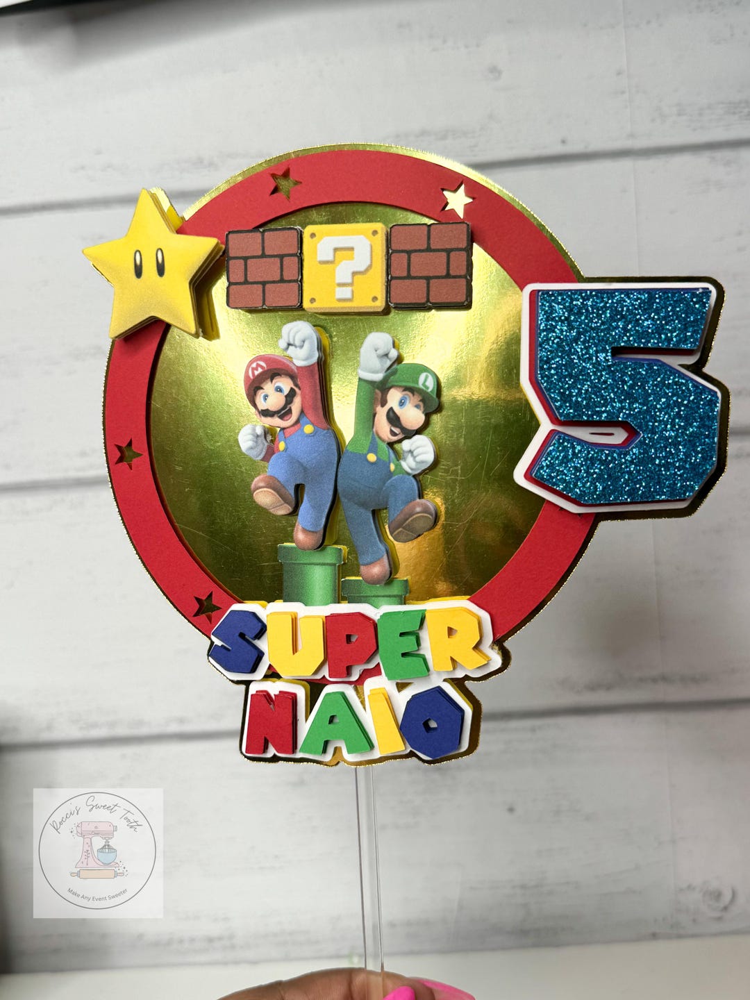Mario Cake Topper - Etsy