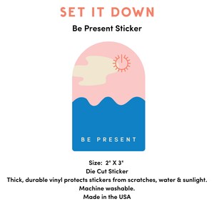 Be Present Self-care Stickers - Die Cut Vinyl Sticker, Positivity ...