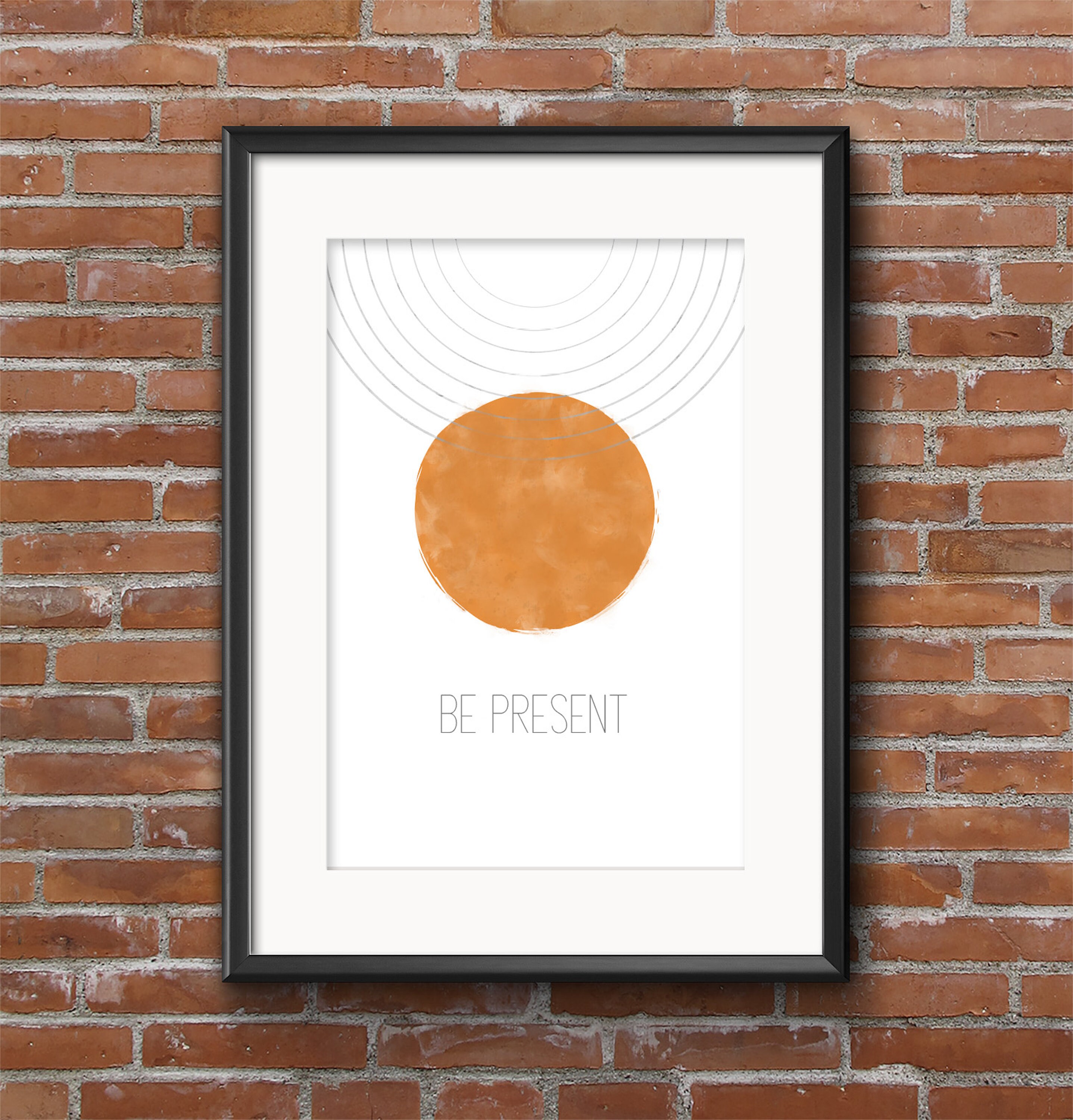 Be Present Full Moon Printable - Digital Download - Full Moon Wall Art ...