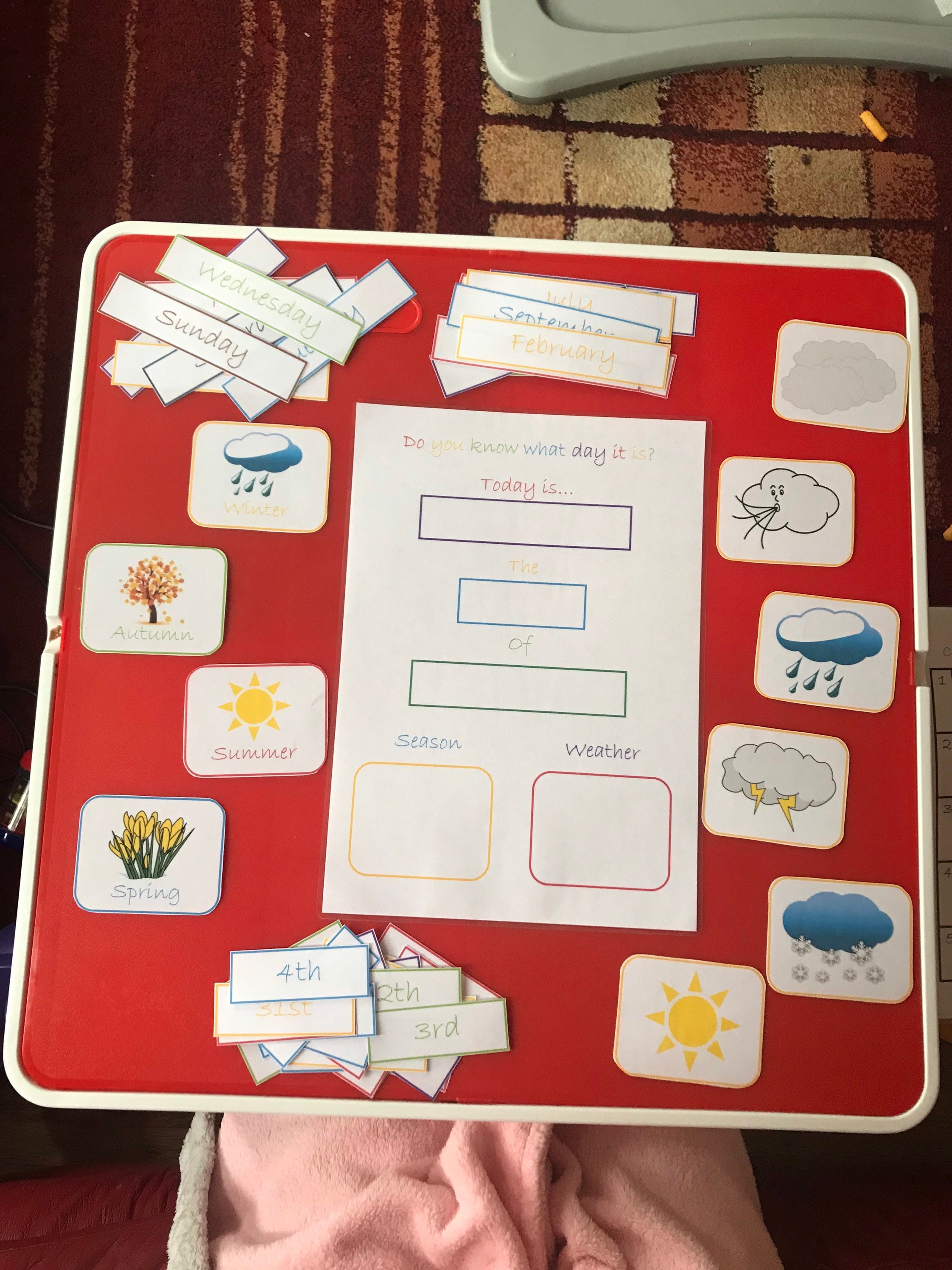 Today is Velcro activity learning folder homeschooling | Etsy