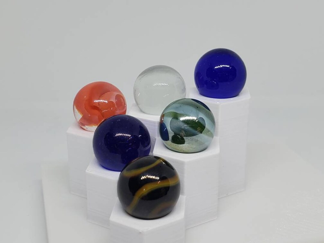 6 Game Marbles 5/8 Glass Marble Lot 1707 - Etsy