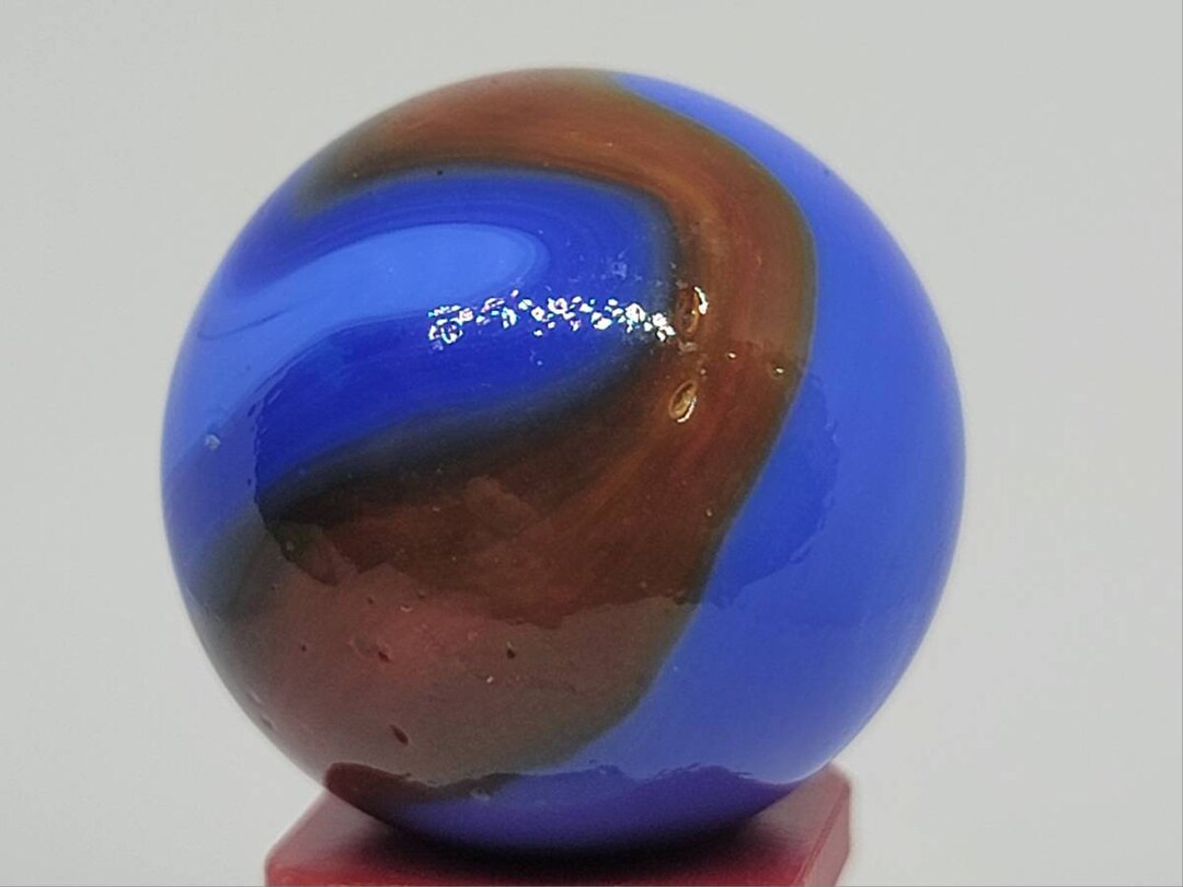 Blue and Red Swirl Marble 25mm Collectible Marble Lot # 3608 See Photos ...