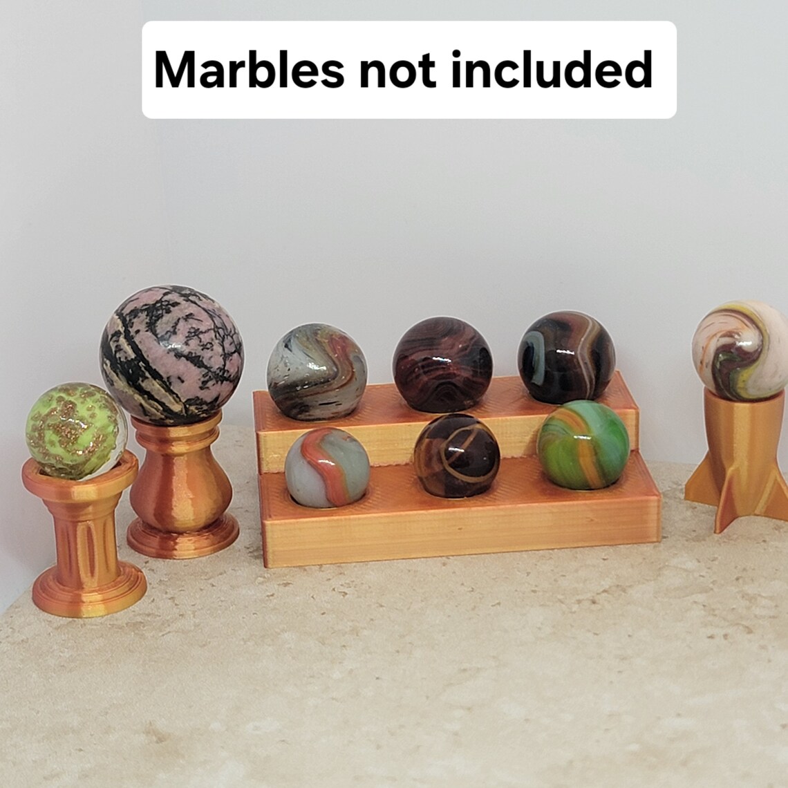 Marble Displays for 5/8" to 3/4" Marbles Sphere Holder * Display Only ...