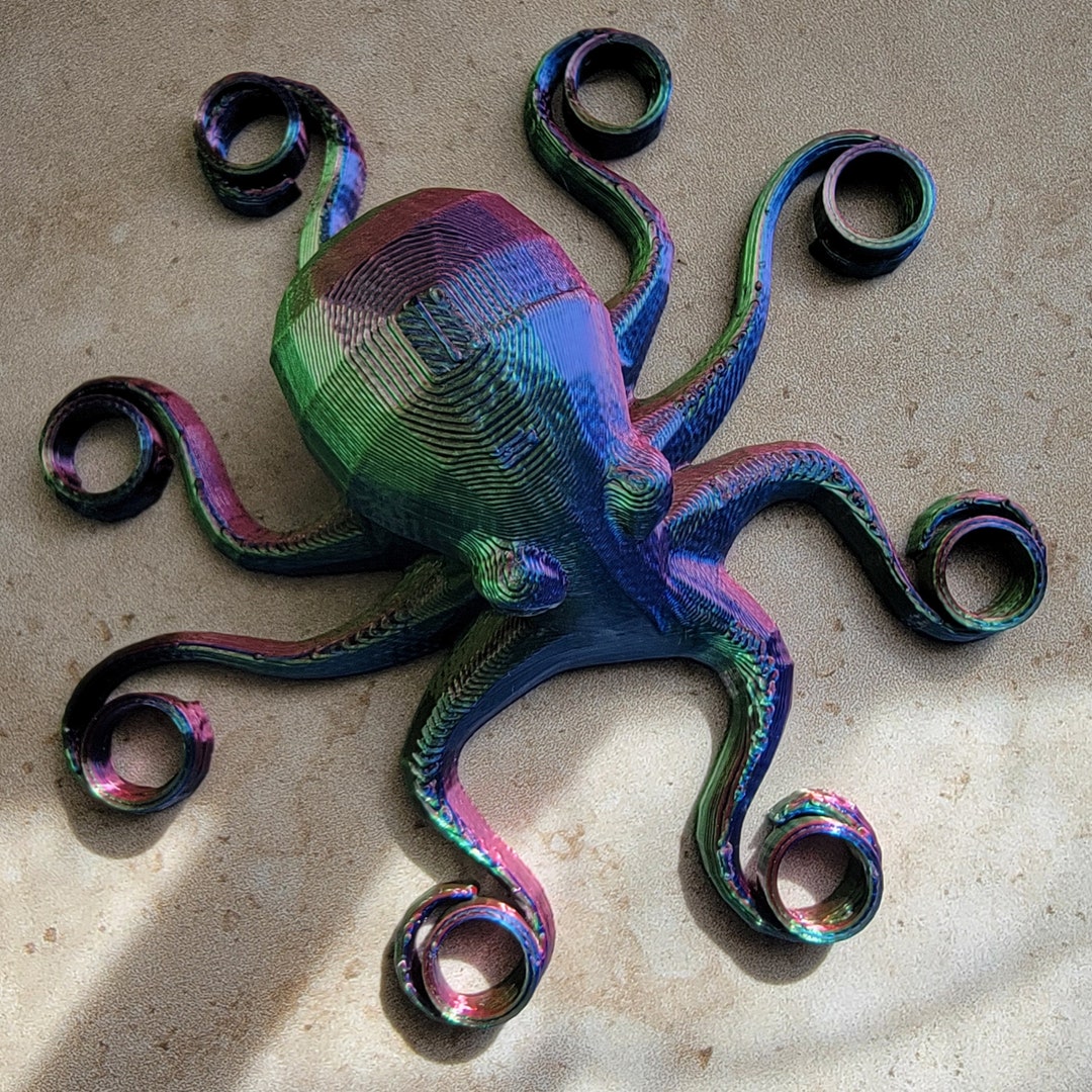 Limited Edition Rainbow Octopus Display for Marbles or Spheres Lot 4726 ...