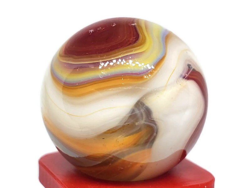White Sunset Collectible Marble .72 Glass Game Marble - Etsy