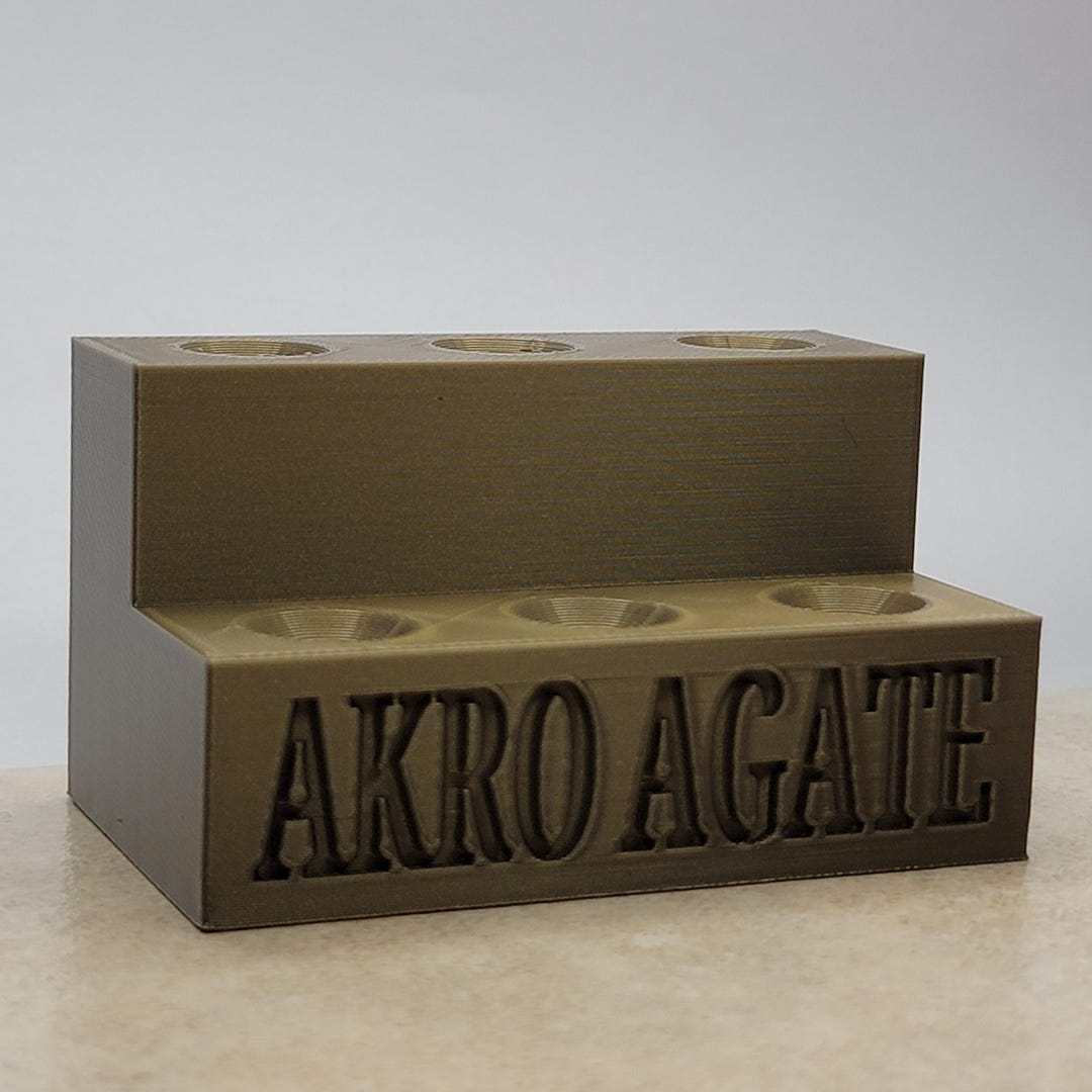 Akro Agate Marble Display 2 Tier Holds 6 Marbles 5/8" - Sphere Display ...