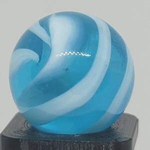 Glass Marble Ice Blue Swirl .64 Collectible Game Piece Lot 3543 - Etsy