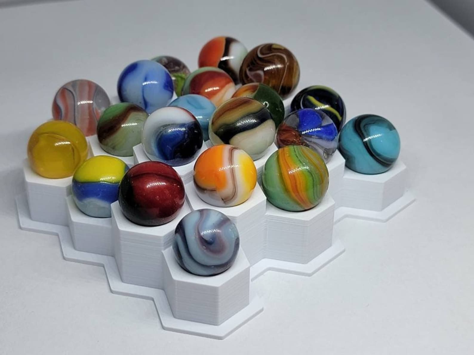 Choice of Color Multi Tier Marble Display Holds 20 Marbles - Etsy