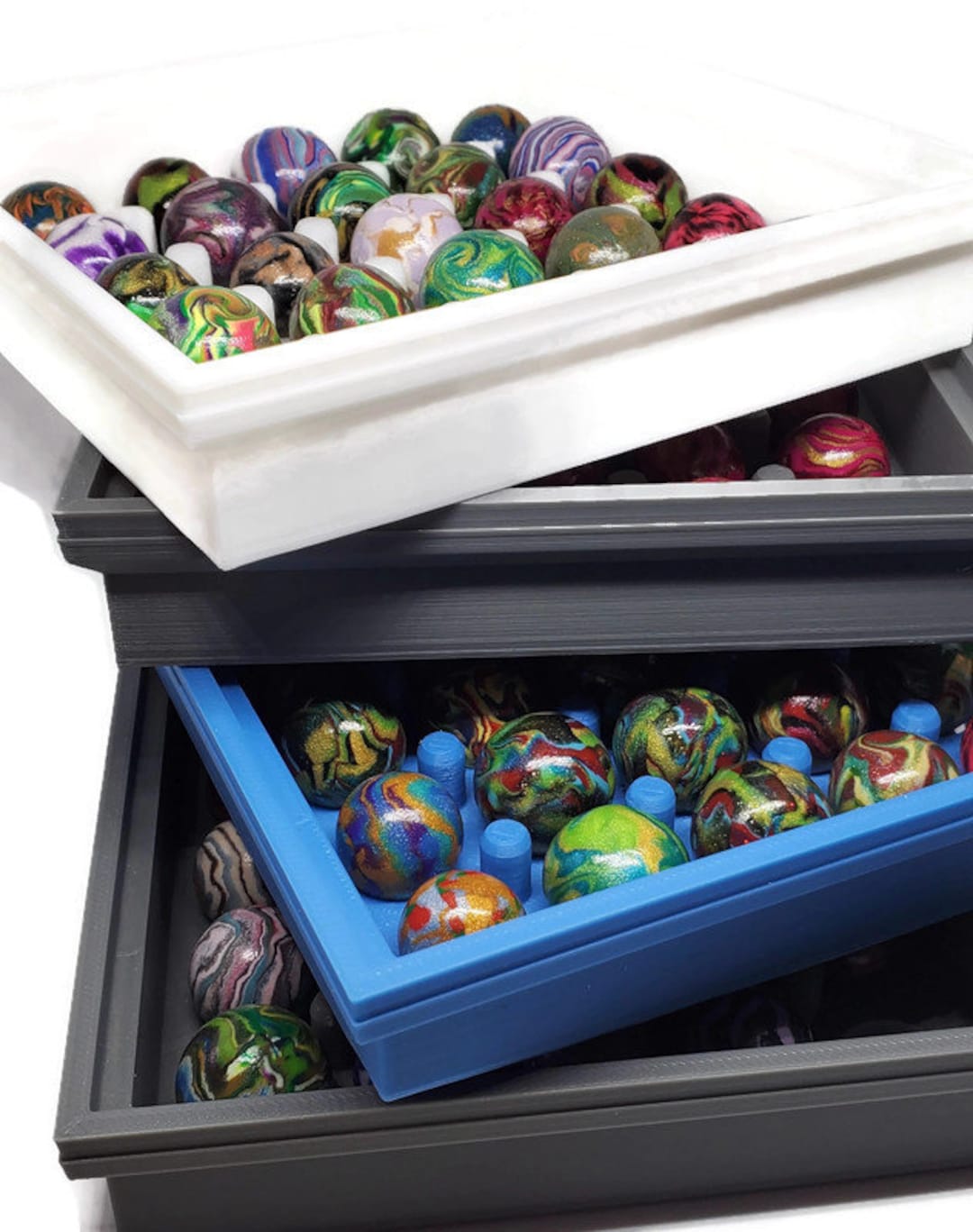 Stackable Marble Storage Holds 25 Marbles a Tray for - Etsy