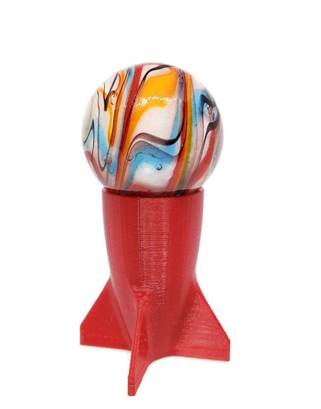 Rocket Ship Pack of 2 Marble Displays - Great for Shelves Cases Other ...