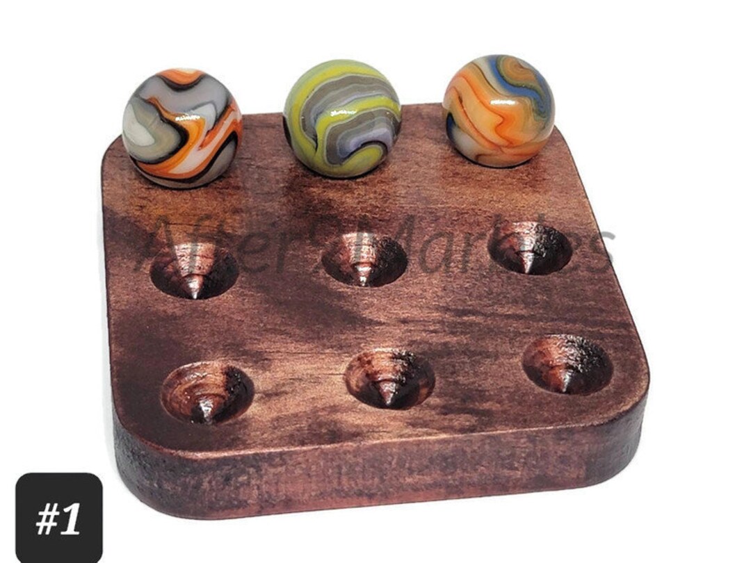 Marble Display Holds 6 Marbles up to 3/4" New Design Marbles or Spheres ...
