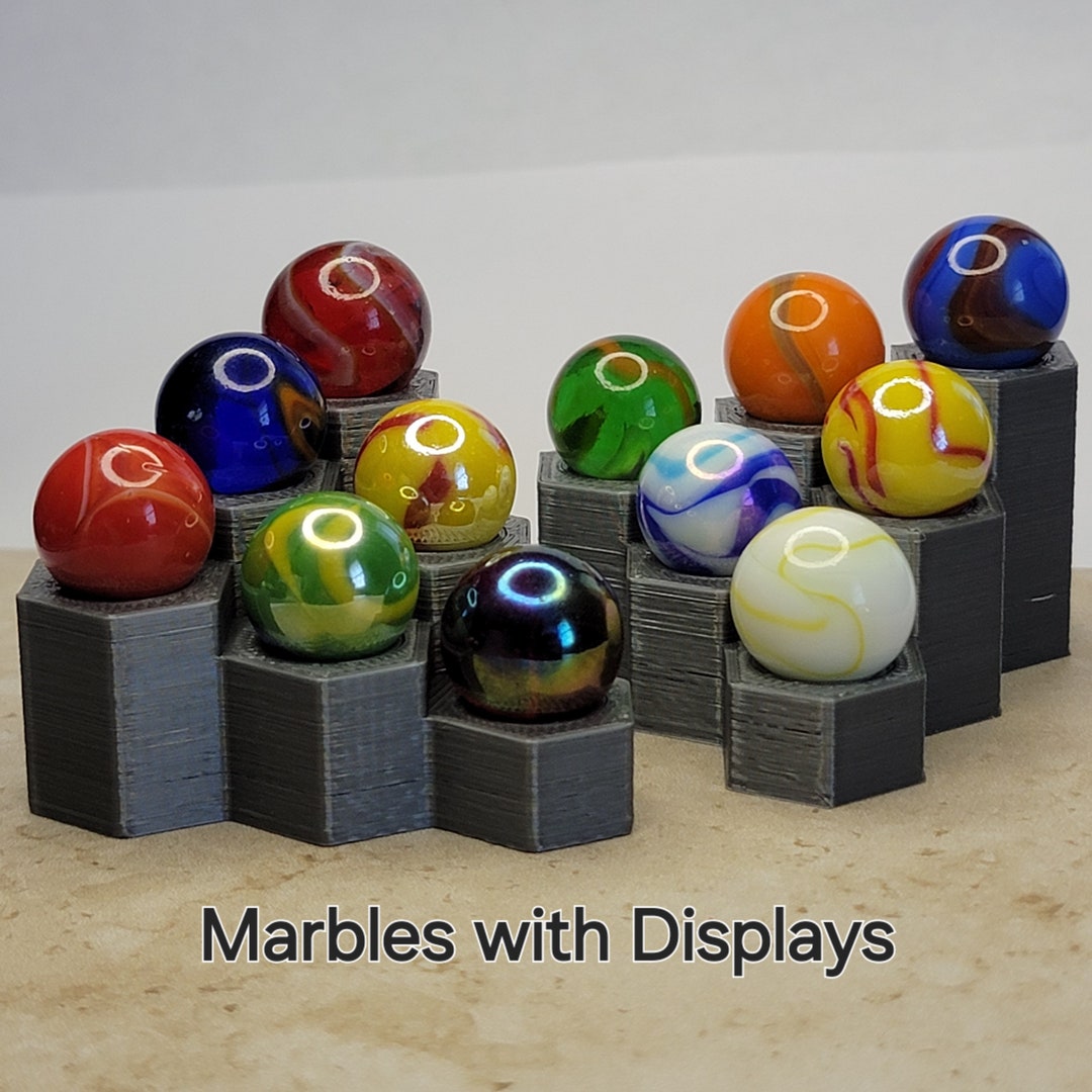 Glass Marbles With Displays - Game Marble Lot 5097 See Photos and ...