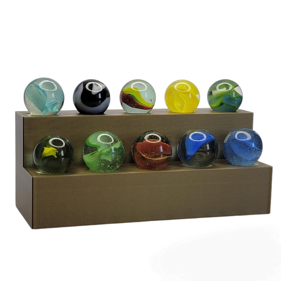 Choice of Color 2 Tier 10 Marble Collectors Marble Display for Marbles ...