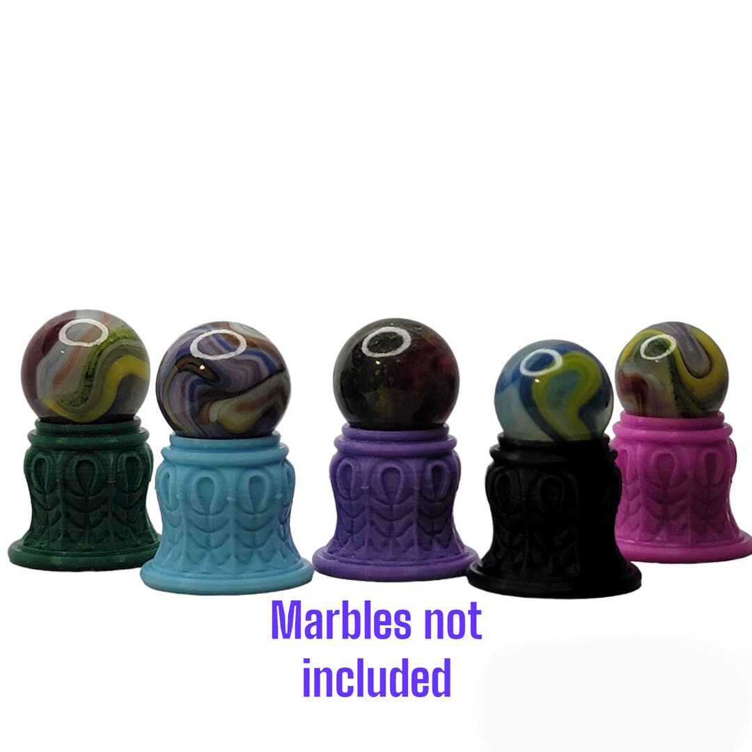 5 Different Color Fancy Marble Displays for 5/8" to 1" Marbles Sphere ...