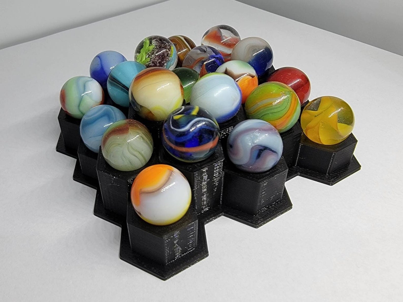 Choice of Color Multi Tier Marble Display Holds 20 Marbles - Etsy
