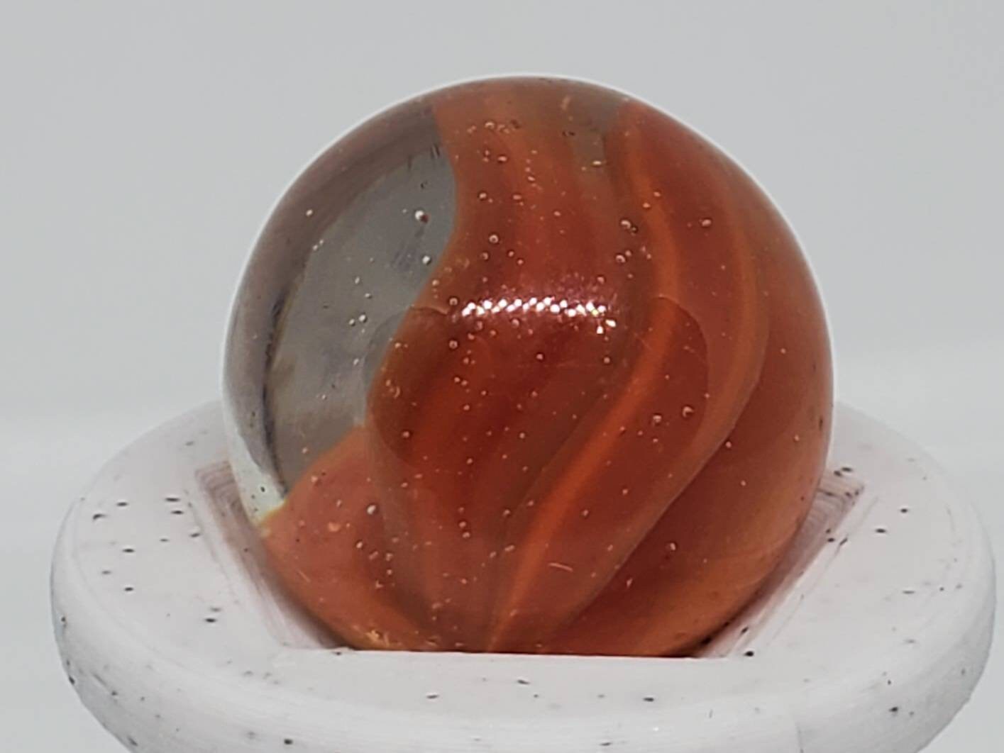 Fire cats eye Marble .61 pillar stand included Game | Etsy