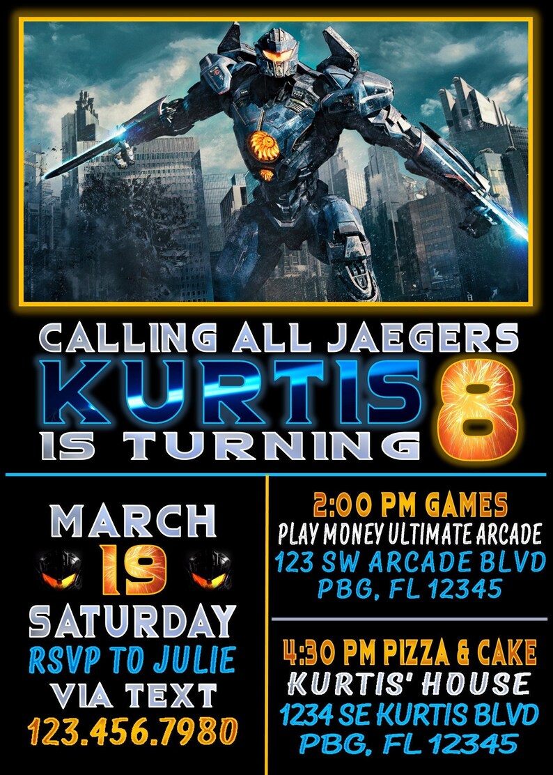 Pacific Rim Birthday Party Invitations - Etsy