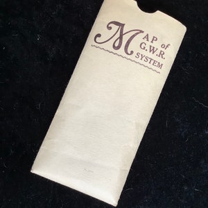 GWR Great Western Railway Original Route Map 1930 Pocket Fold up Map ...