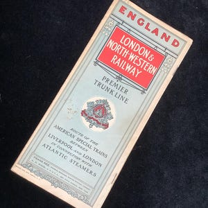 Original 1912 LNWR Railway Publicity Timetable & Map London North of ...