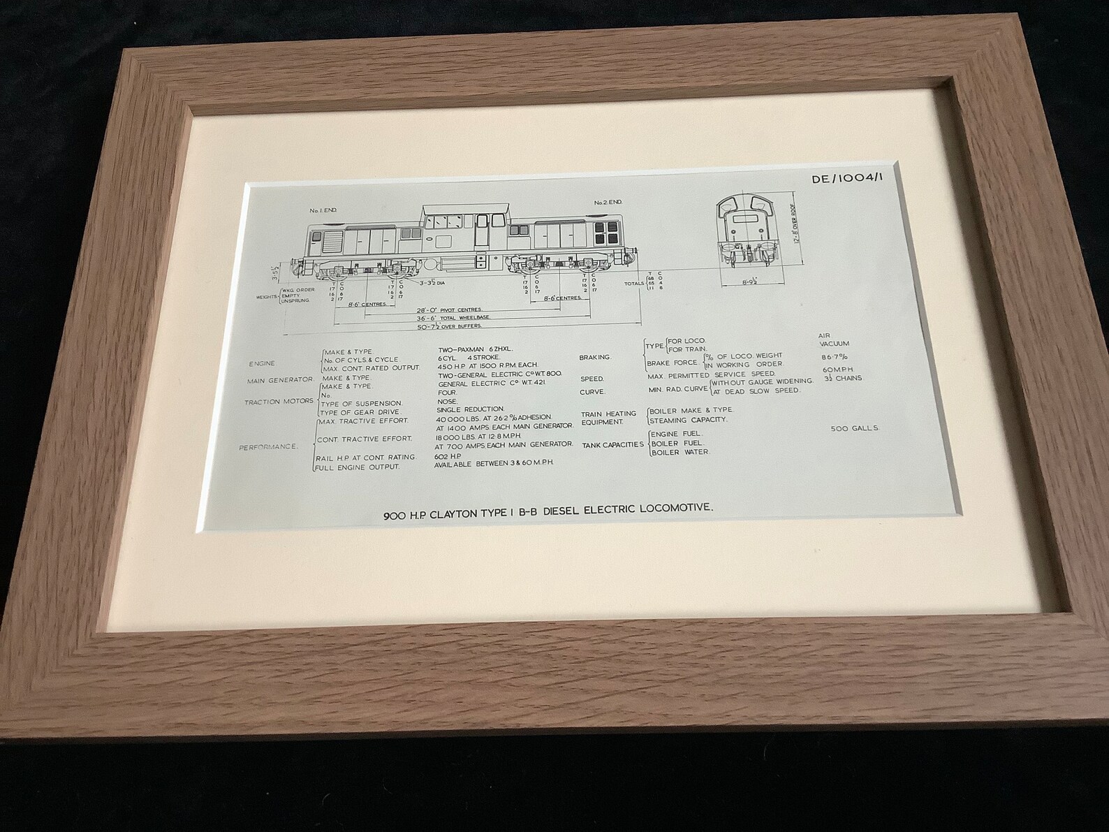 Vintage BR British Railway Class 17 D8500 Locomotive Picture Diesel ...
