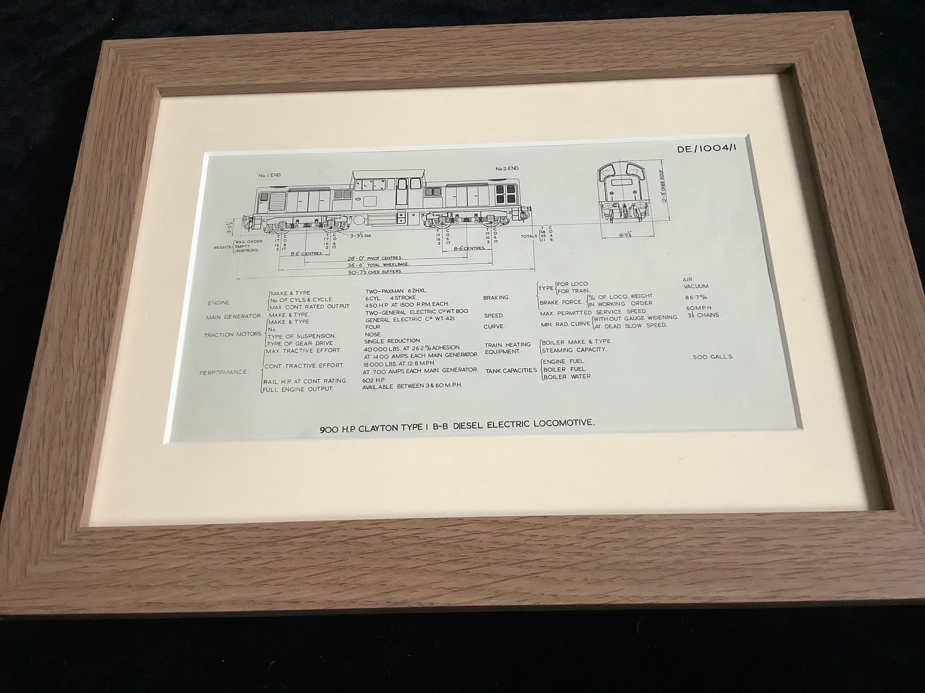 Vintage BR British Railway Class 17 D8500 Locomotive Picture Diesel ...