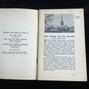 Original 1920s 30s LNER Railway Guide Booklet Broads East Anglia - Etsy