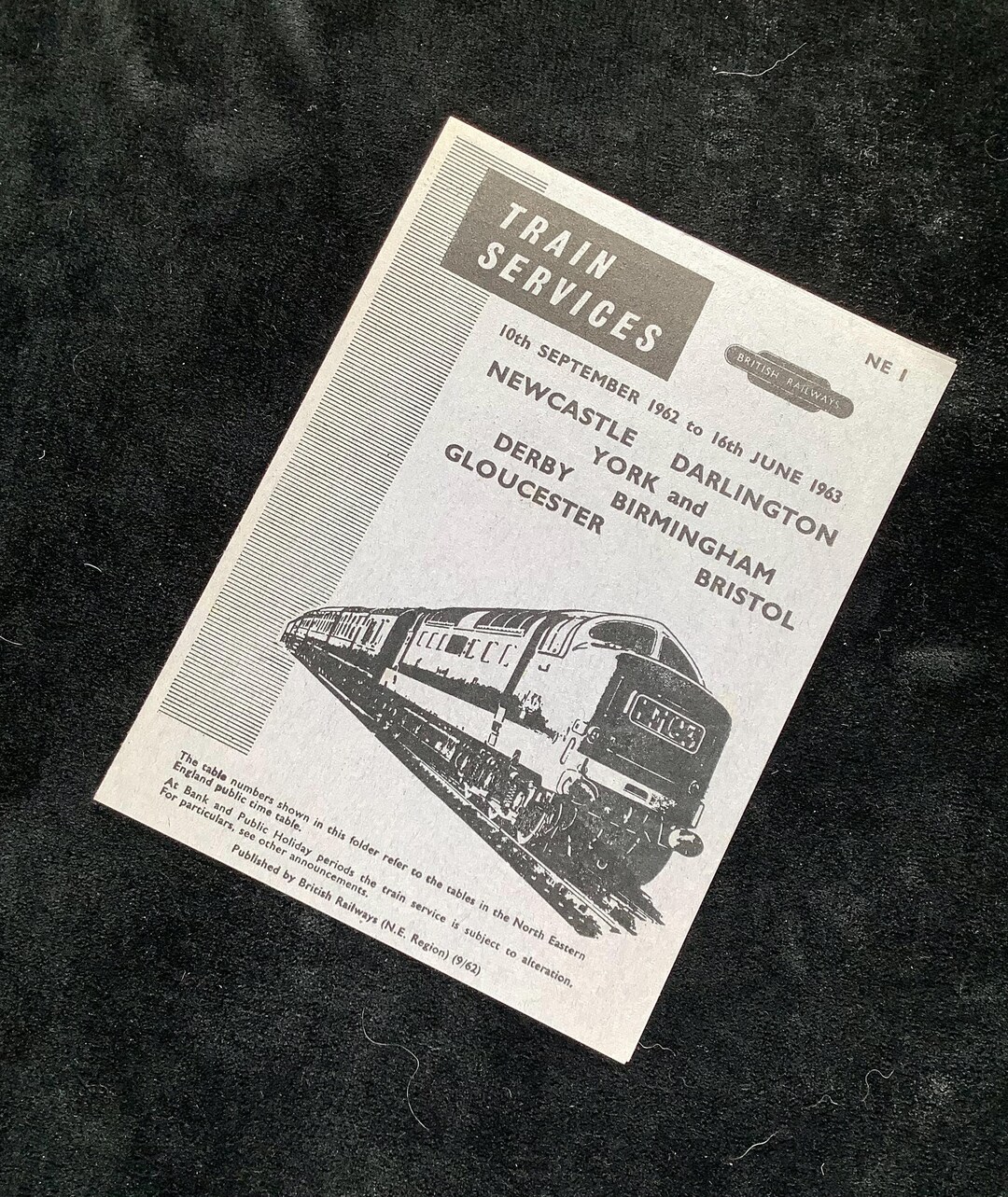 Original British Railways Timetable 1963 York Darlington Newcastle ...
