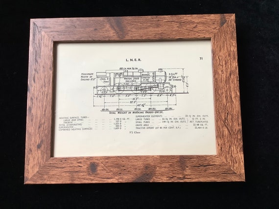 Vintage LNER Railway Locomotive Picture F1 Class Steam Loco | Etsy