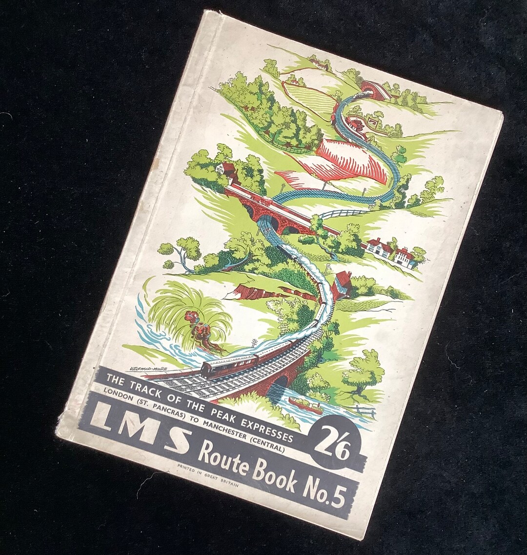 Original 1947 LMS Railway Track of the Peak Expresses Guide Book Route ...