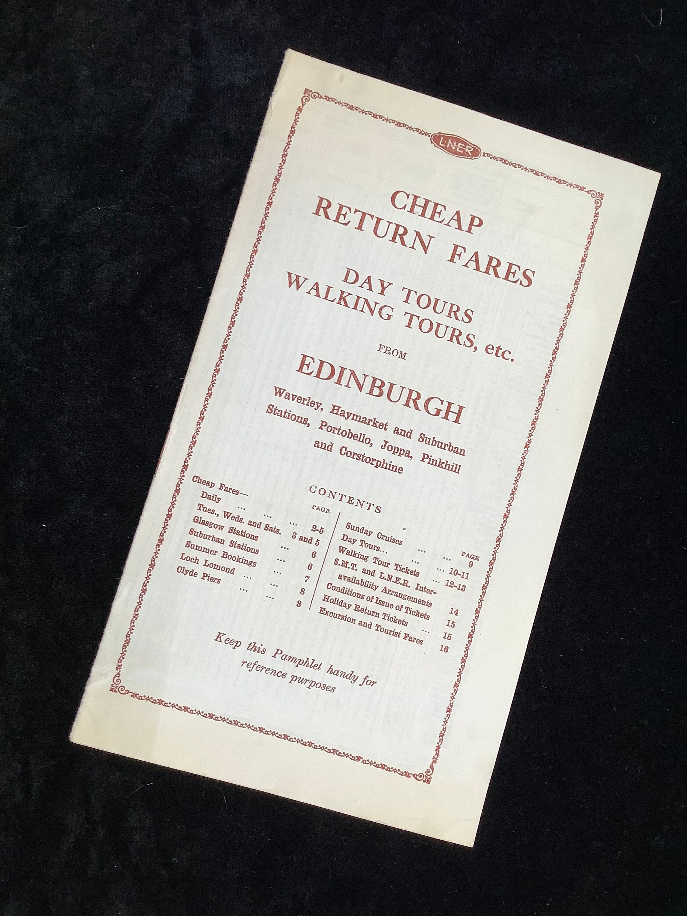 Original LNER Railway Publicity Leaflet 1932 Edinburgh Day - Etsy
