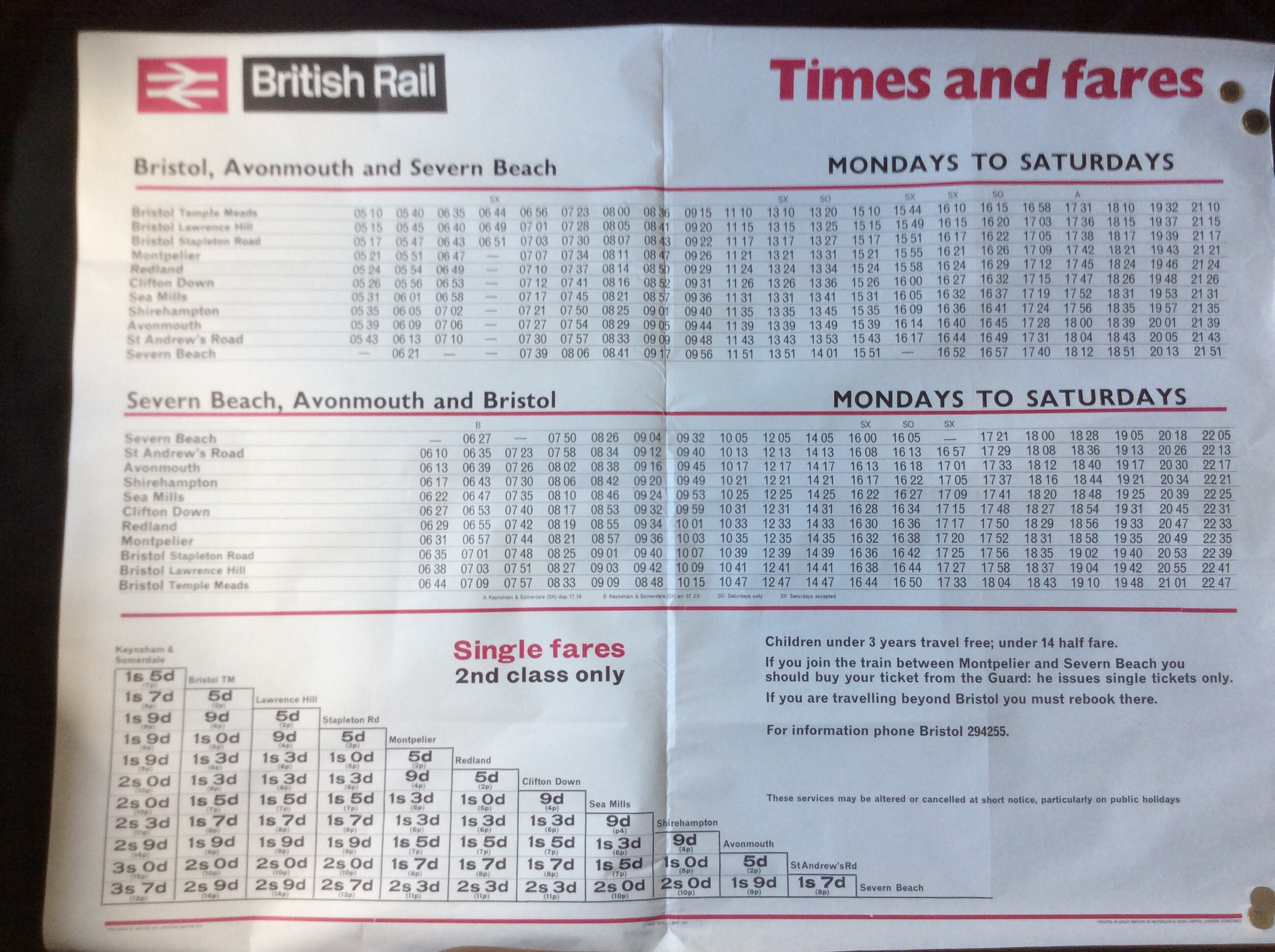 Original British Railway Poster 1971 Timetable Bristol | Etsy