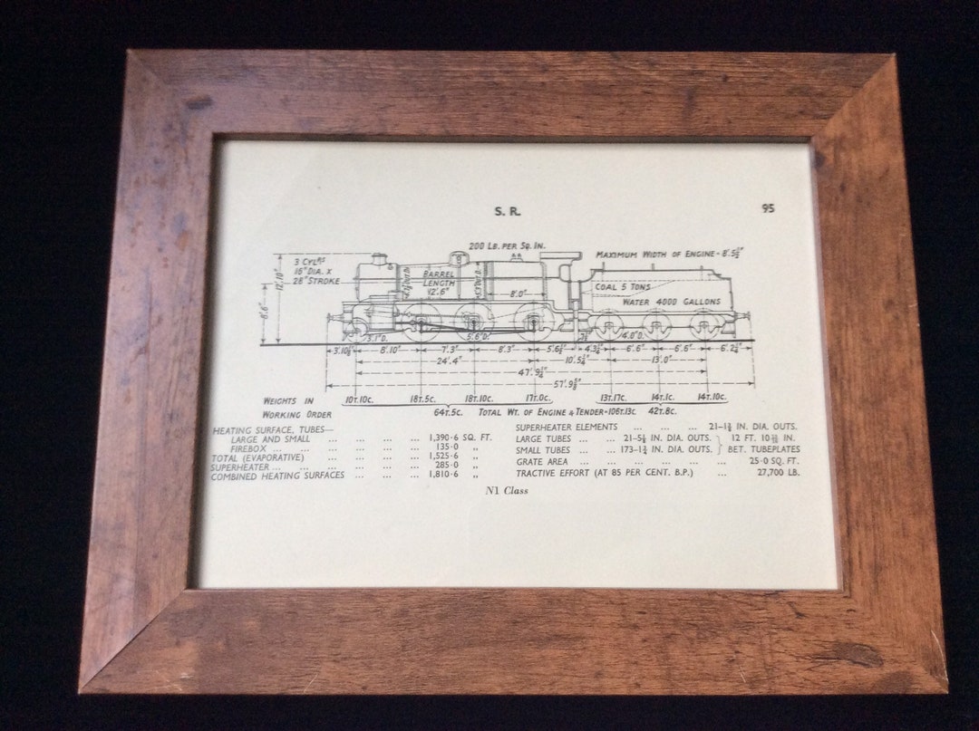 Vintage Railway SR N1 Class Southern Locomotive Picture Steam Loco ...