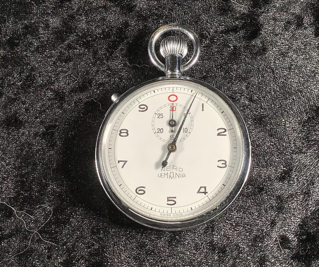 British Railways Western Region Stopwatch Original 1950s Nero Lemania ...