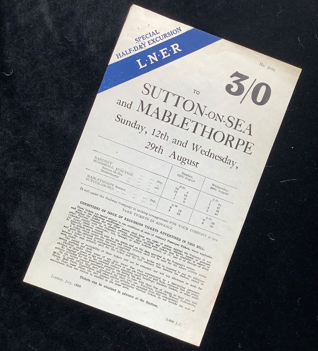 Original LNER Railways Handbill 1928 Sutton on Sea Mablethorpe From ...