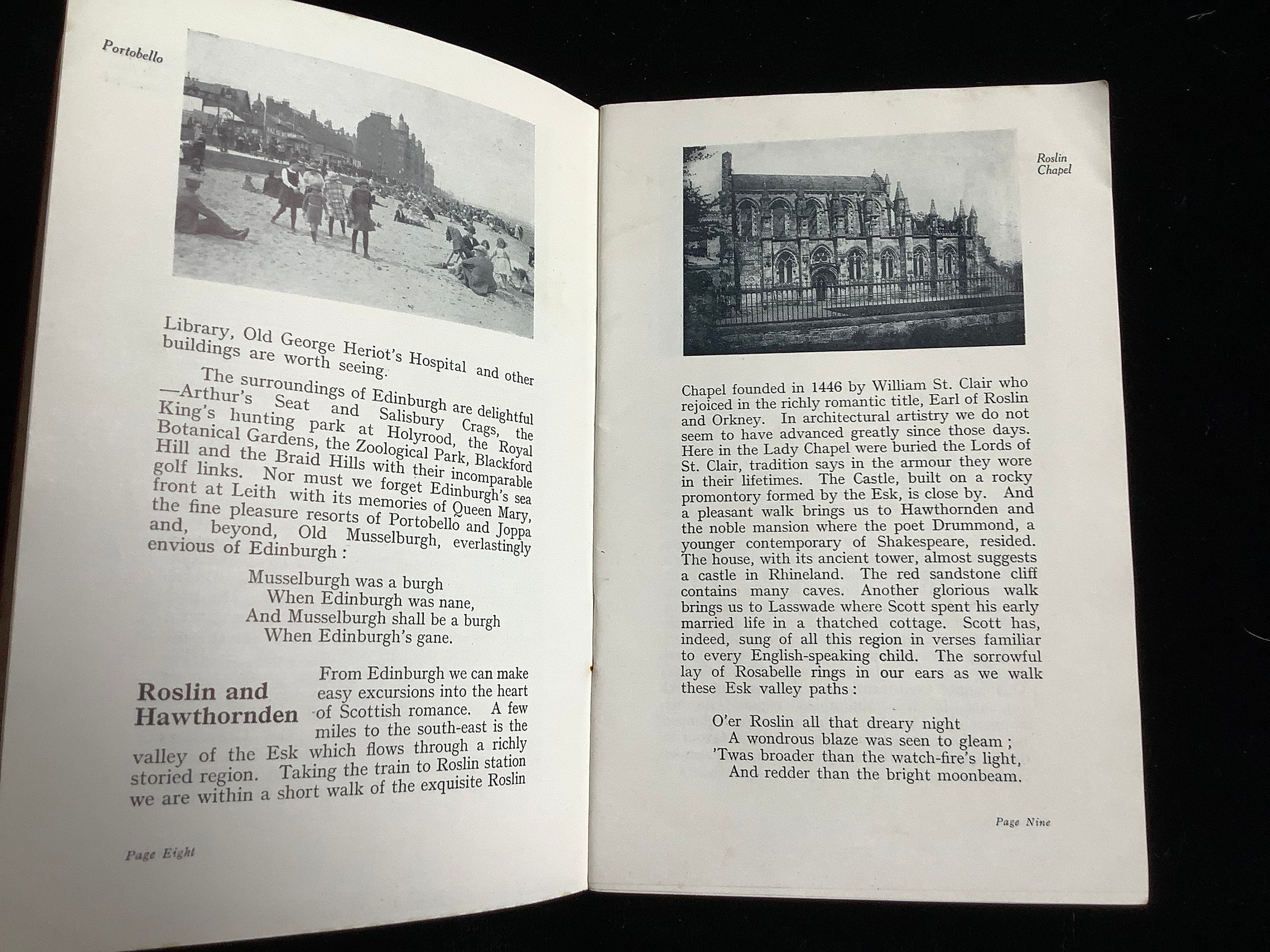 Original 1920s LNER Railway Guide Booklet Edinburgh the Lowlands Fife ...
