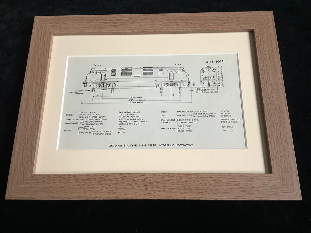Vintage BR British Railway Class 42 Warship D800 Locomotive Picture ...