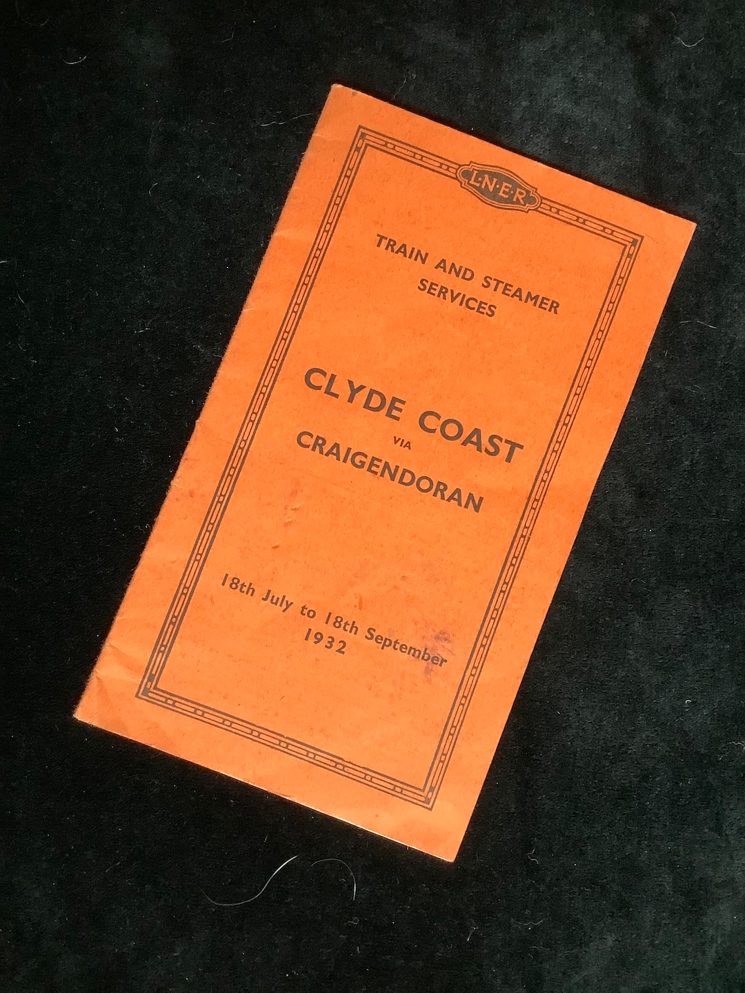Original 1932 LNER Timetable Guide Book - Clyde Coast via Craigendoran ...