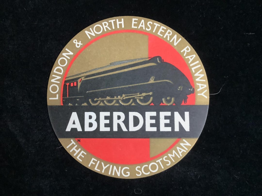 Original LNER Railway the Flying Scotsman Train Luggage Label ...