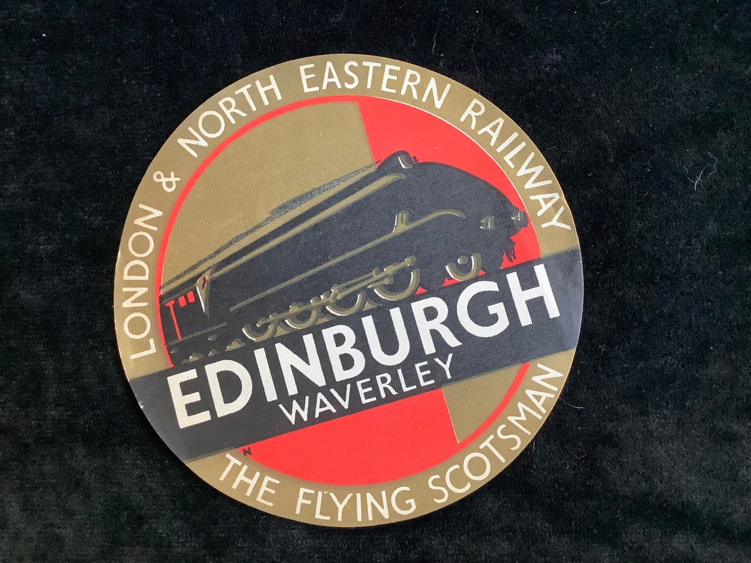 Original LNER Railway the Flying Scotsman Luggage Label - Edinburgh ...