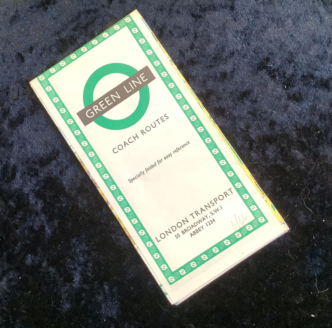 Original London Transport Green Line Coach Routes & Map 1964 - Etsy