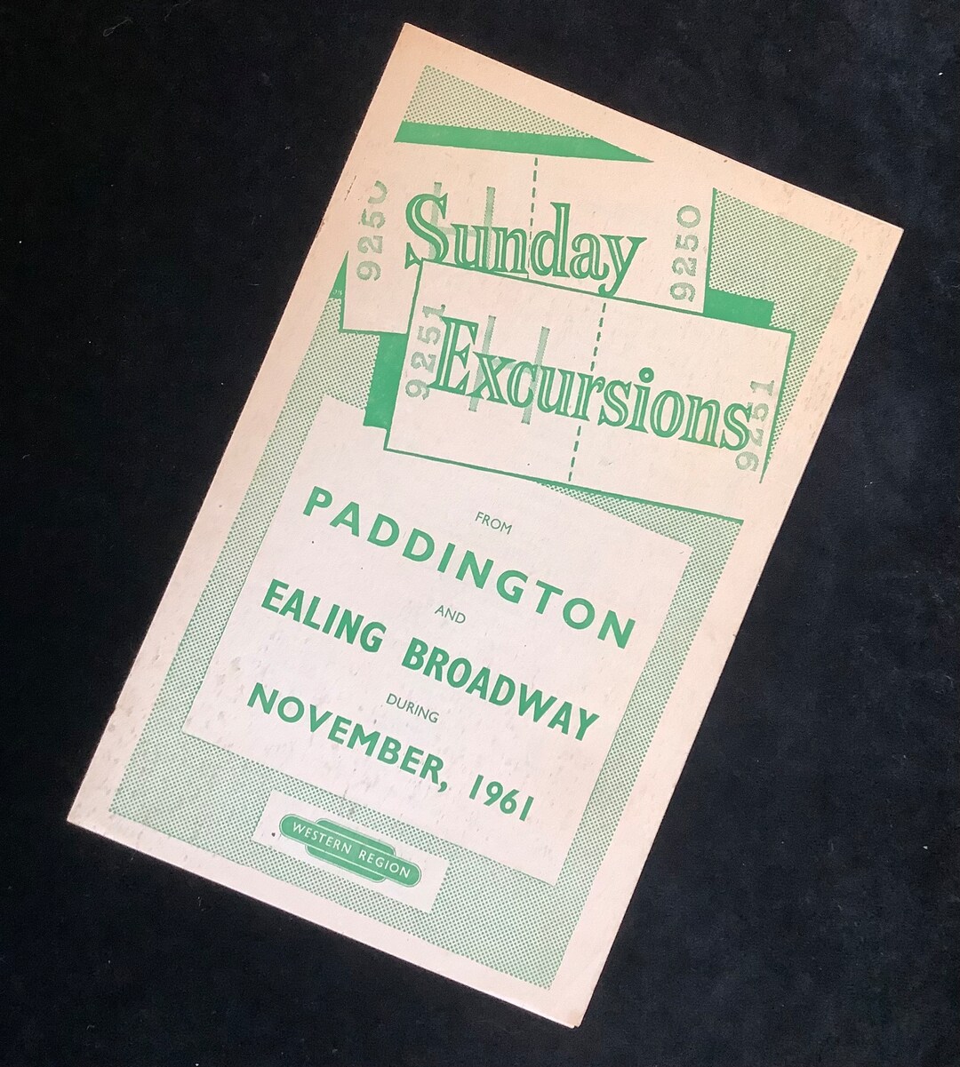 Original British Railways Handbill 1961 Sunday Excursions From ...